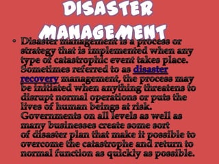 Disaster management | PPTX