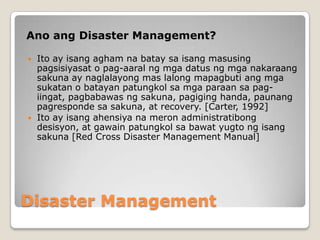 Disaster management | PPTX