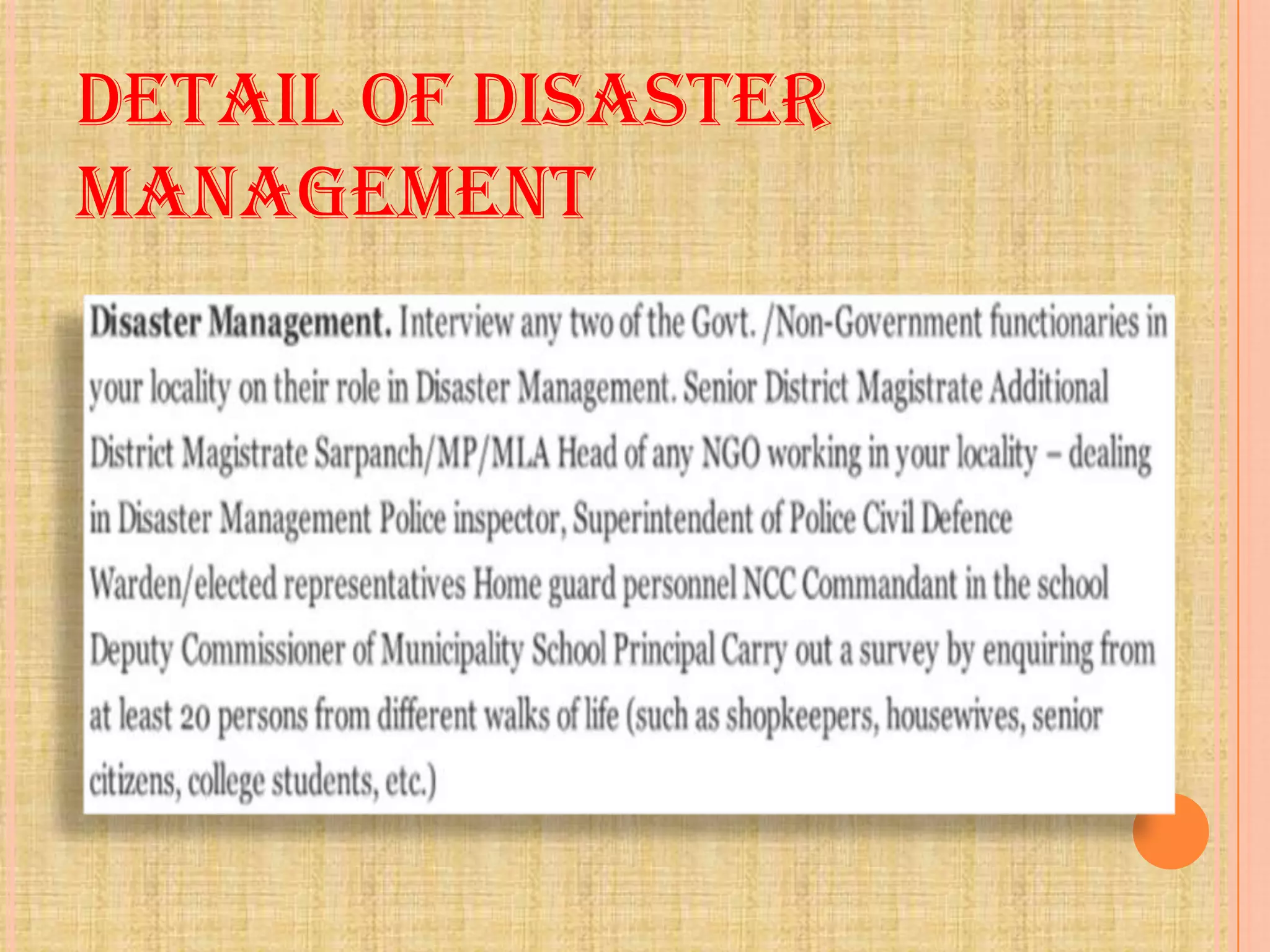 Disaster management | PPTX