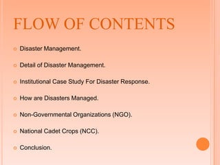 Disaster management | PPTX | Non-Profit Organizations | Industries