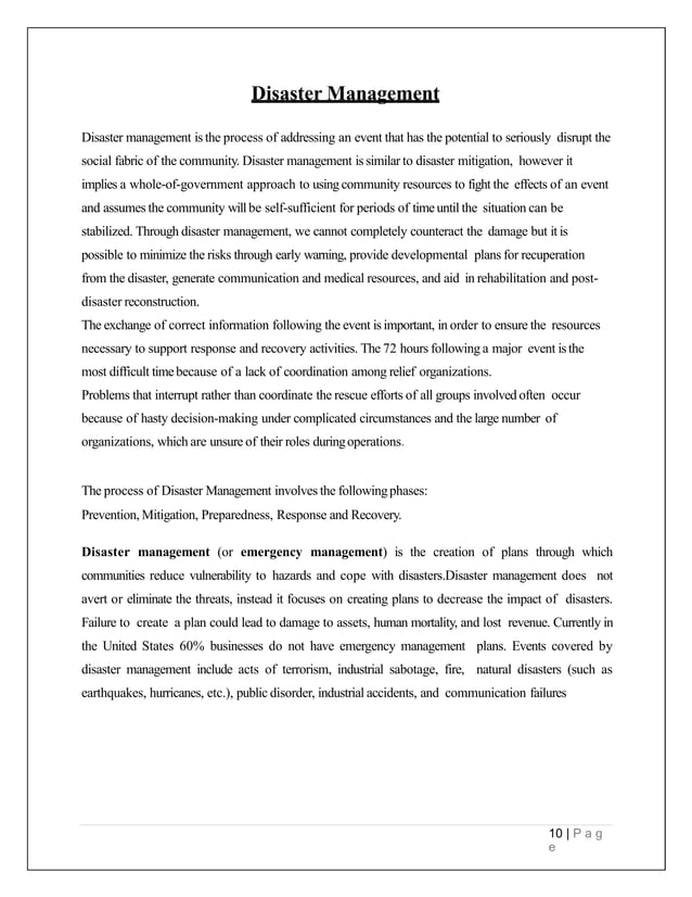 Disaster management Project For Class 9 | PPTX | Civil Engineering ...