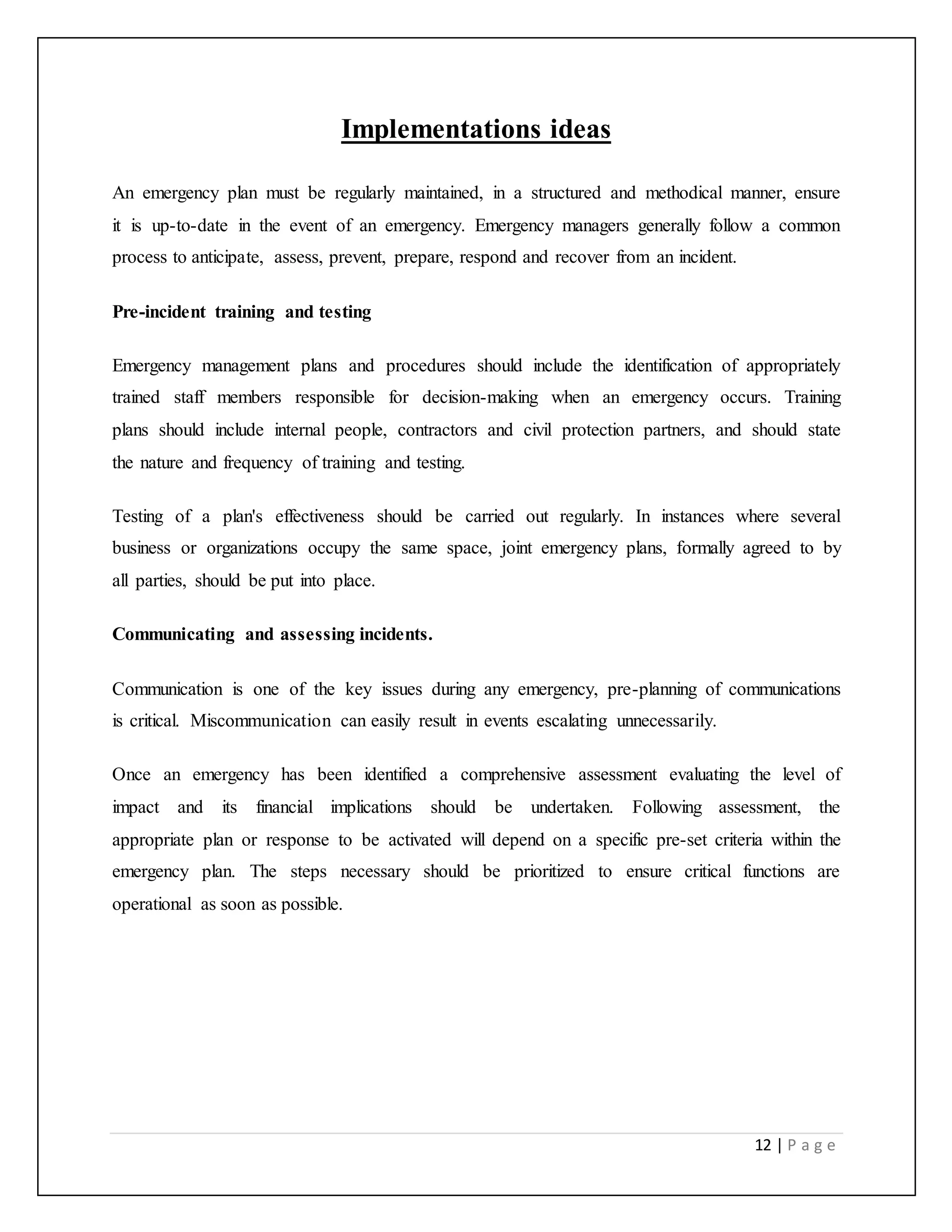 Disaster management with case study | DOCX