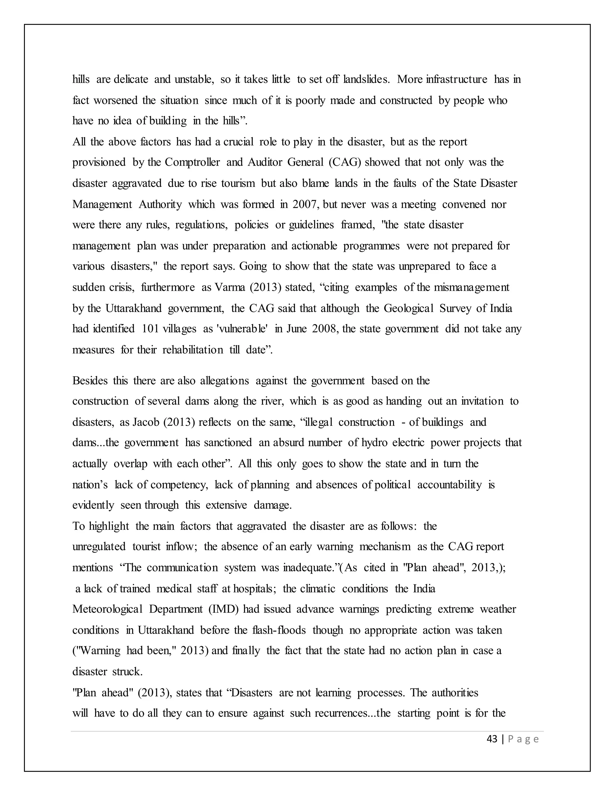 Disaster management with case study | DOCX