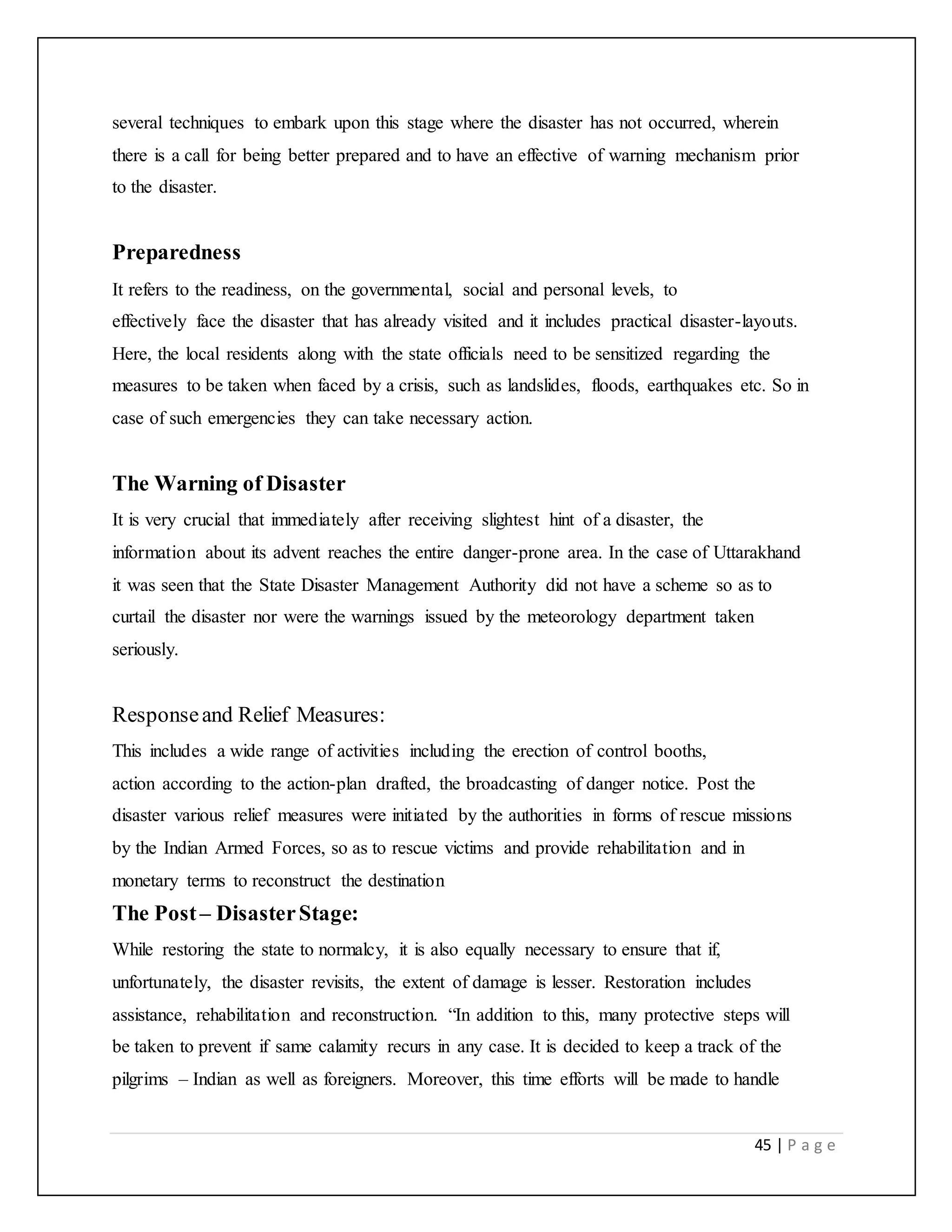 Disaster management with case study | DOCX