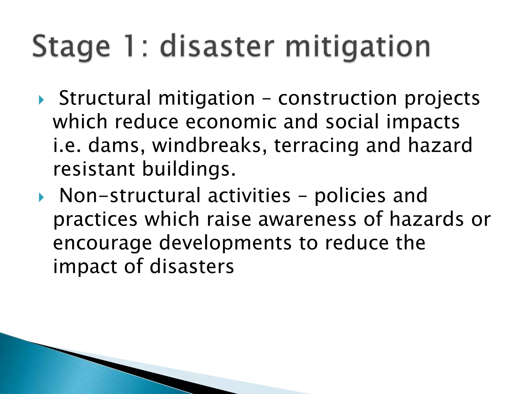 Disaster management cycle, mitigation and preparedness | PPTX
