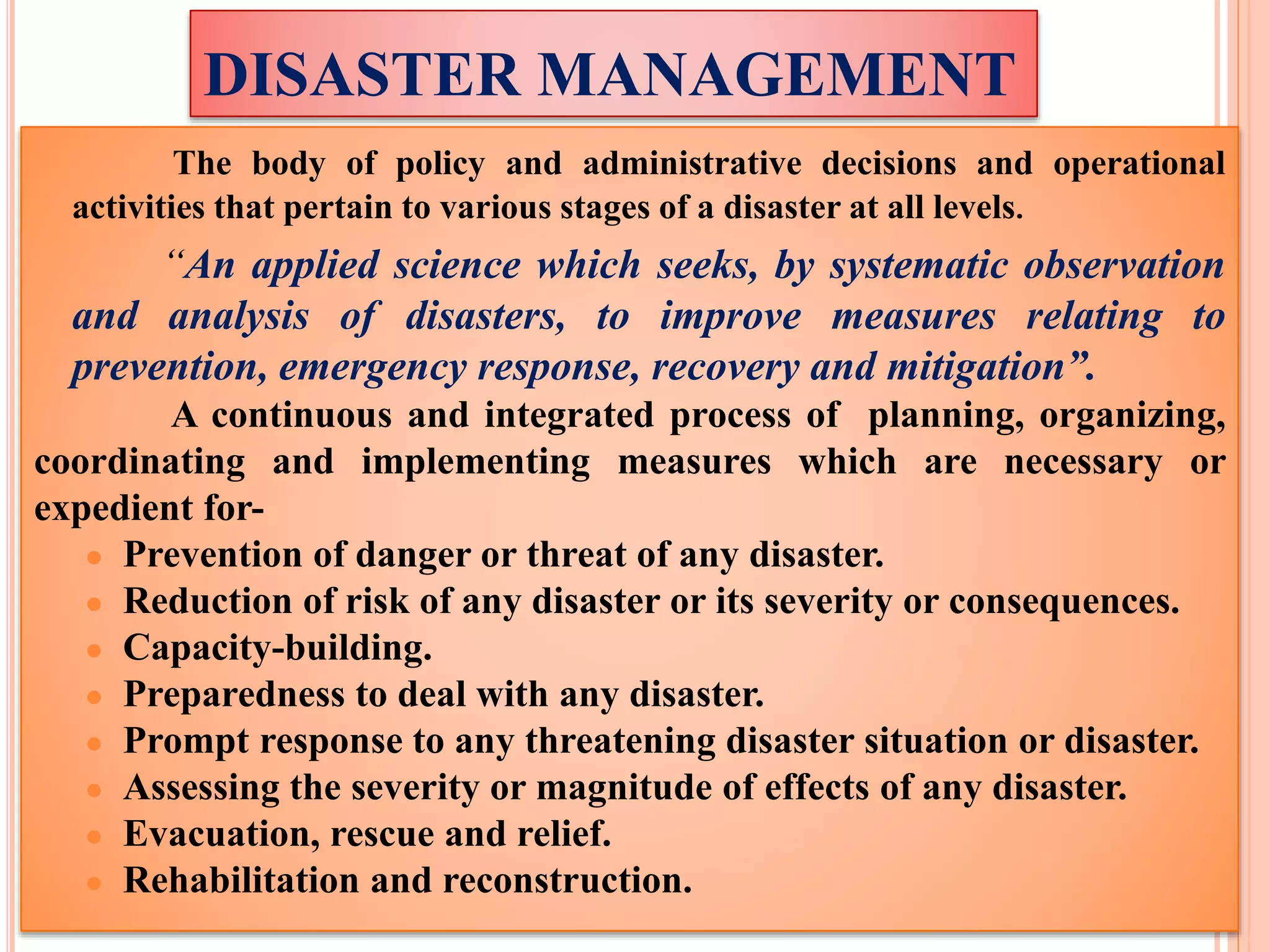Disaster management | PPTX