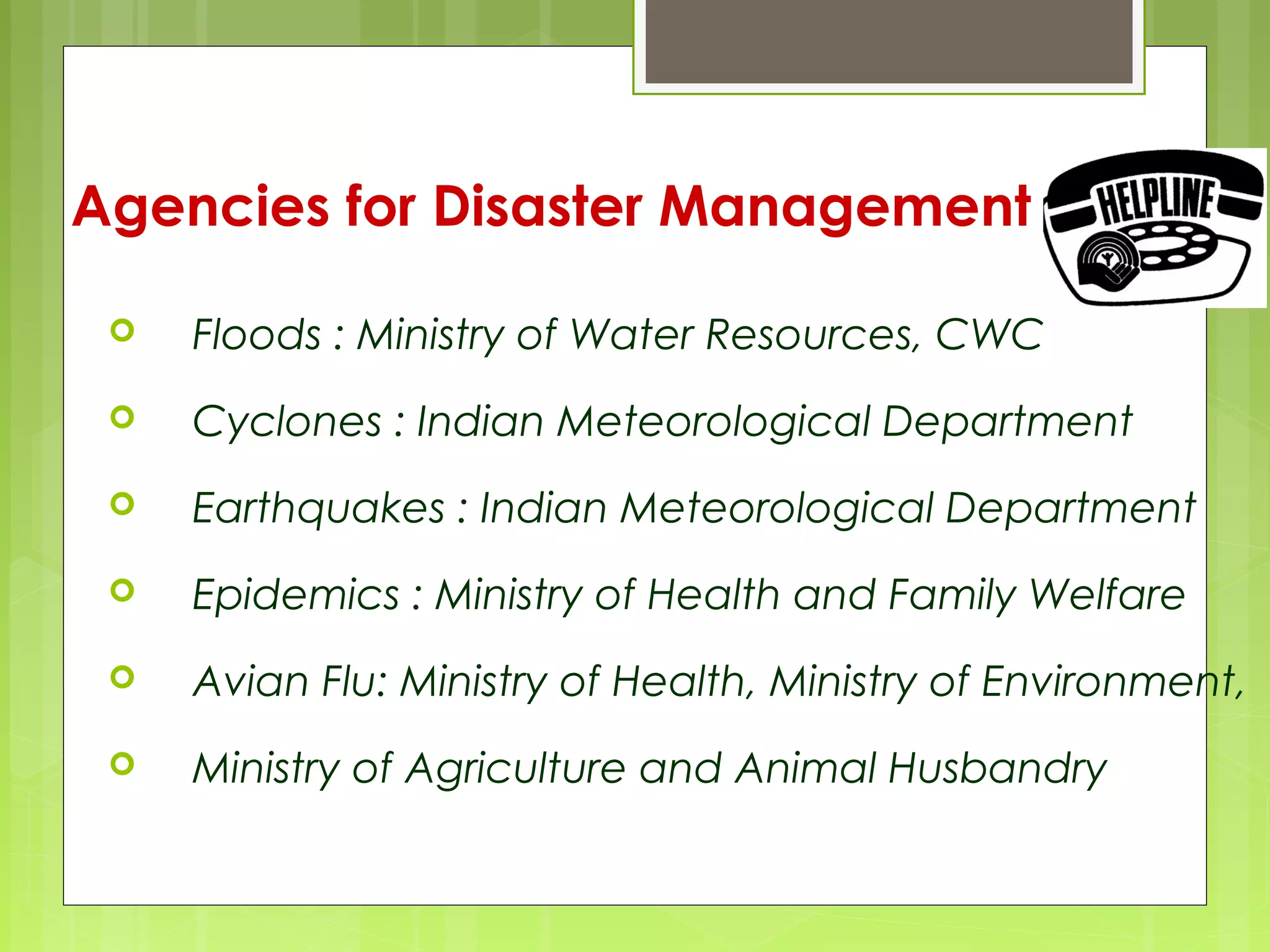 Disaster management Presentation (PPT) by Faisal | PPT