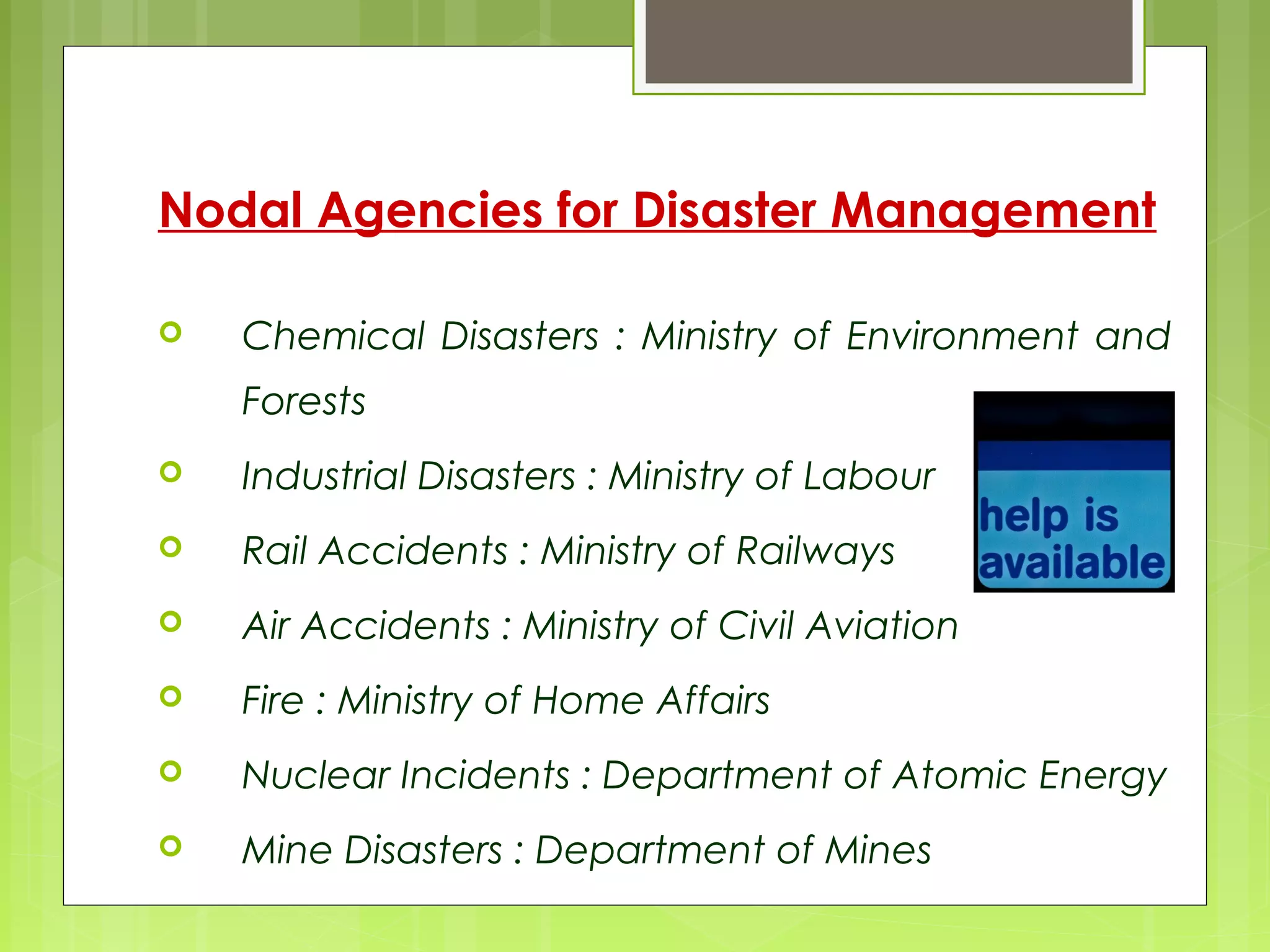 Disaster management Presentation (PPT) by Faisal | PPT