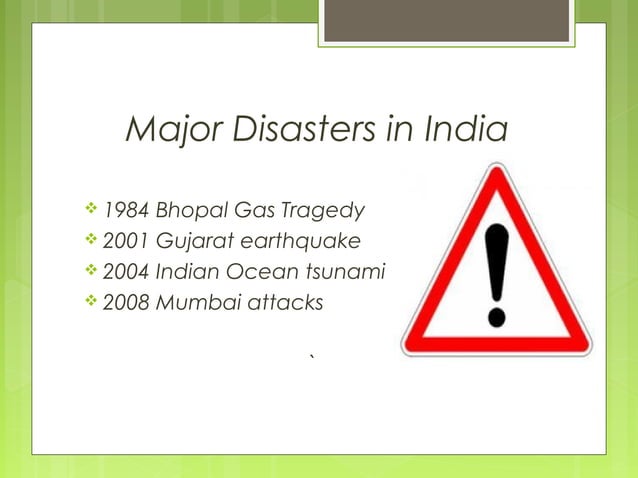 Disaster management Presentation (PPT) by Faisal | PPT