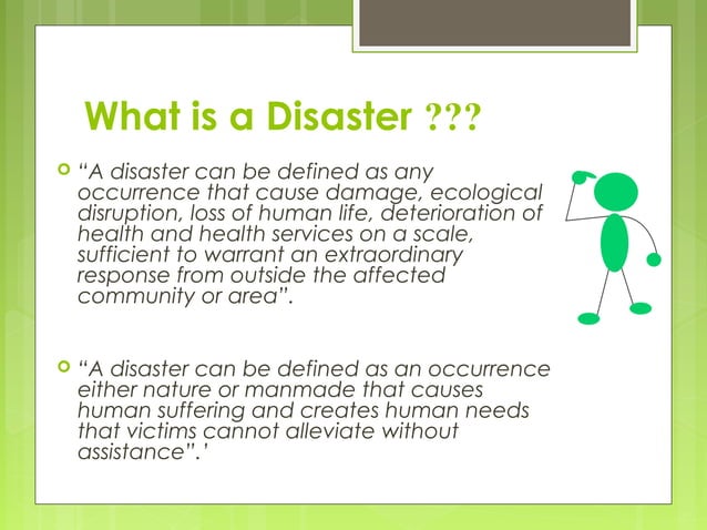 Disaster management Presentation (PPT) by Faisal | PPT