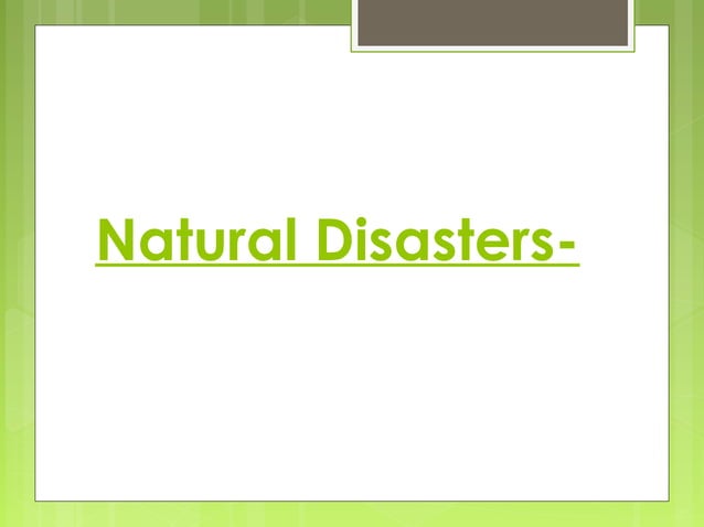 Disaster management Presentation (PPT) by Faisal | PPT