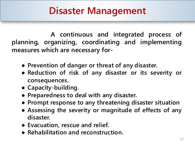 Disaster Management.