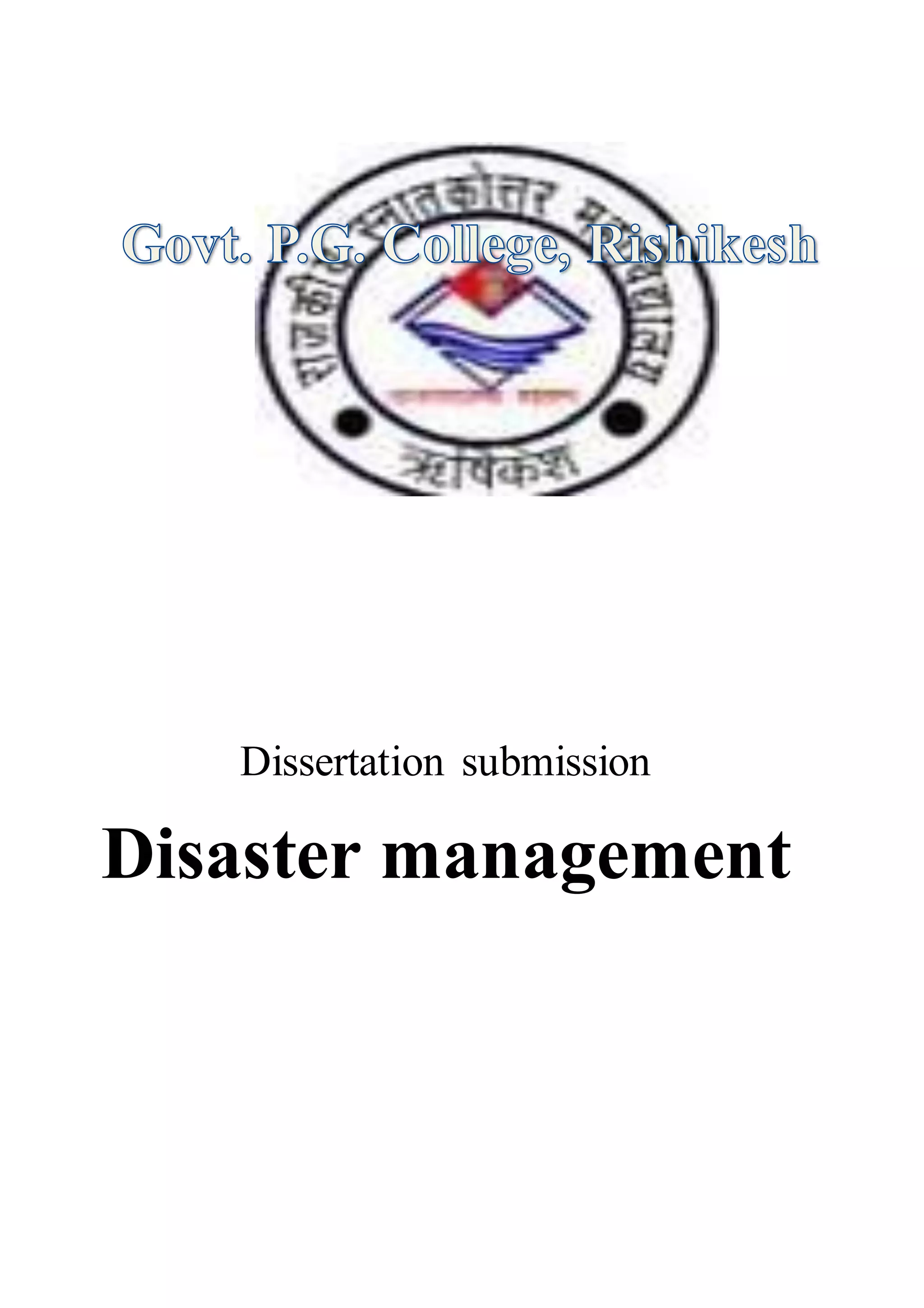 Disaster, types, classification, Disaster management | DOCX