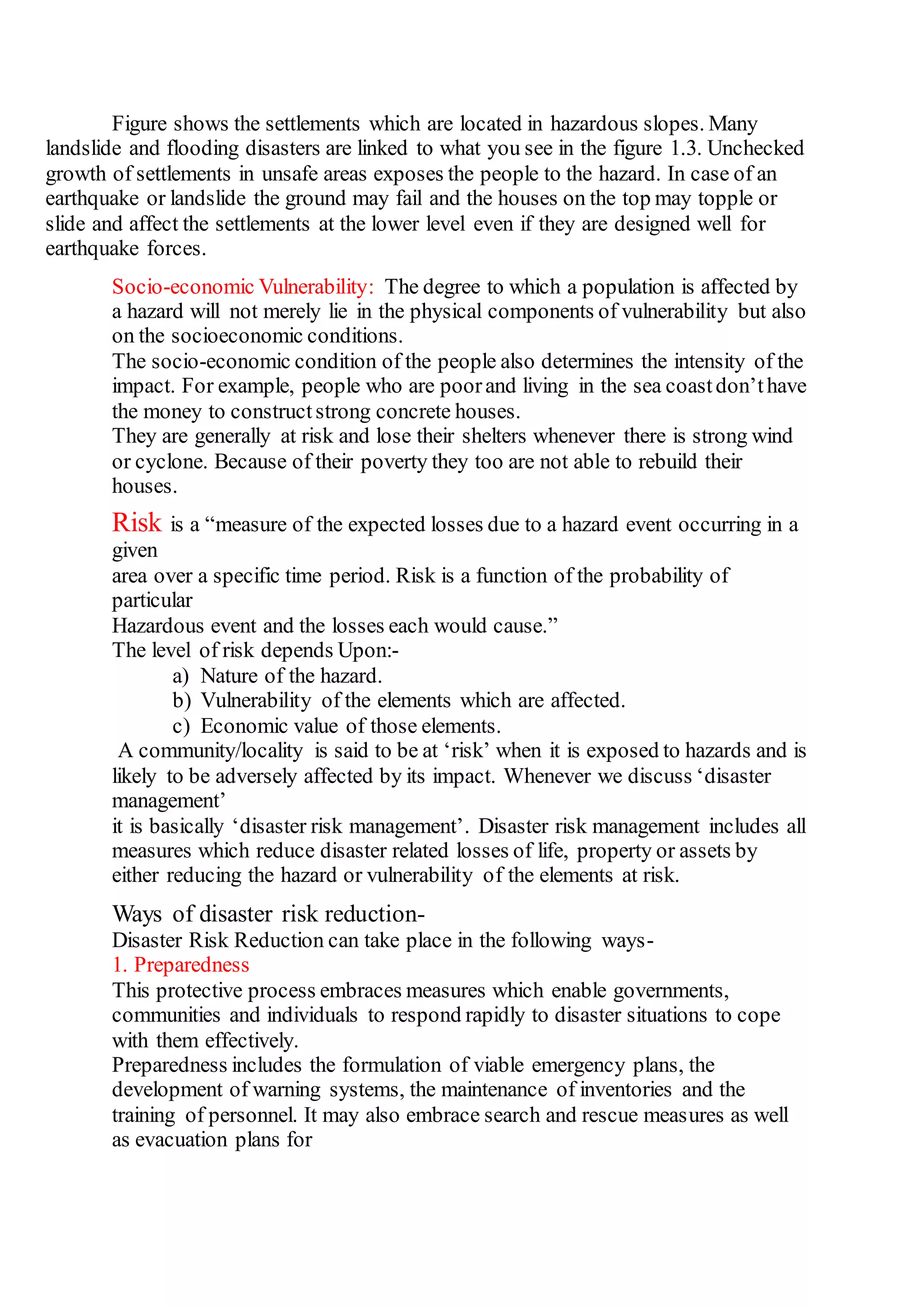 Disaster, types, classification, Disaster management | DOCX