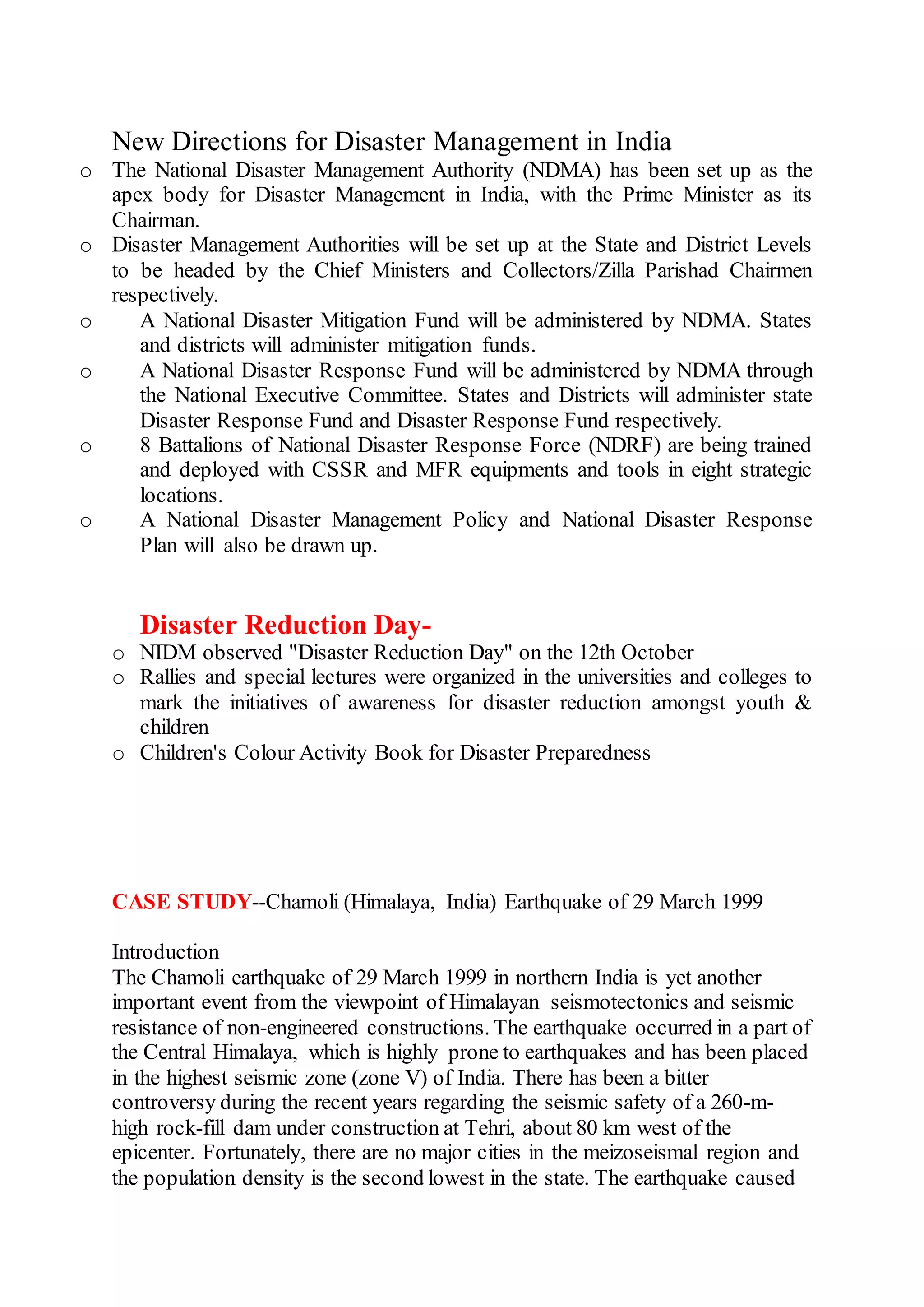 Disaster, types, classification, Disaster management | DOCX