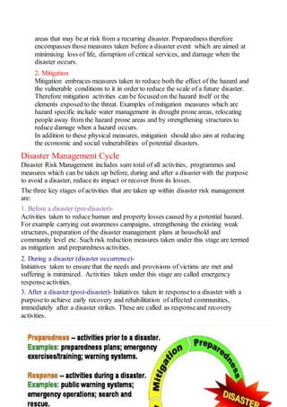 Disaster, types, classification, Disaster management | DOCX