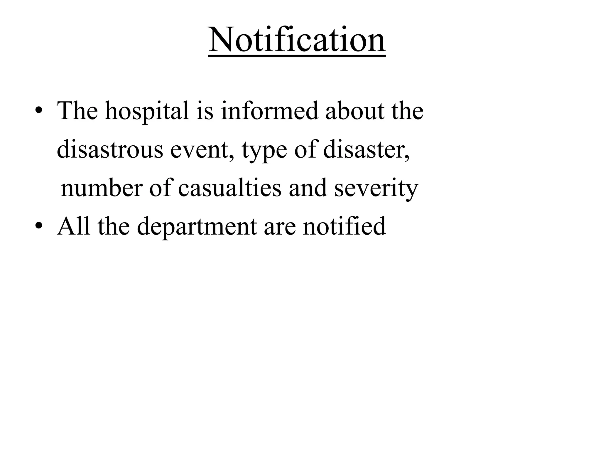Disaster management in hospital setting | PPTX