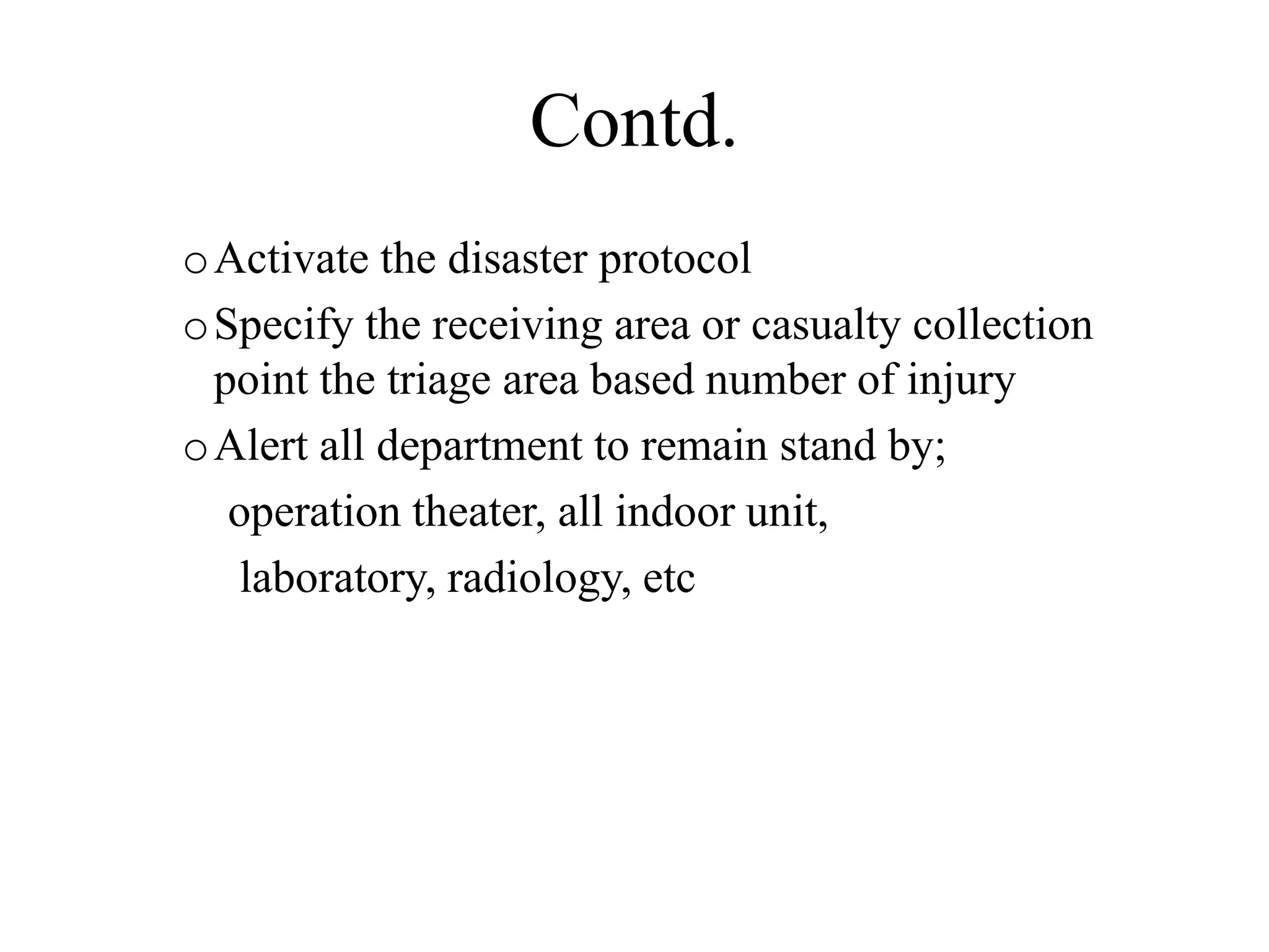 Disaster management in hospital setting | PPTX