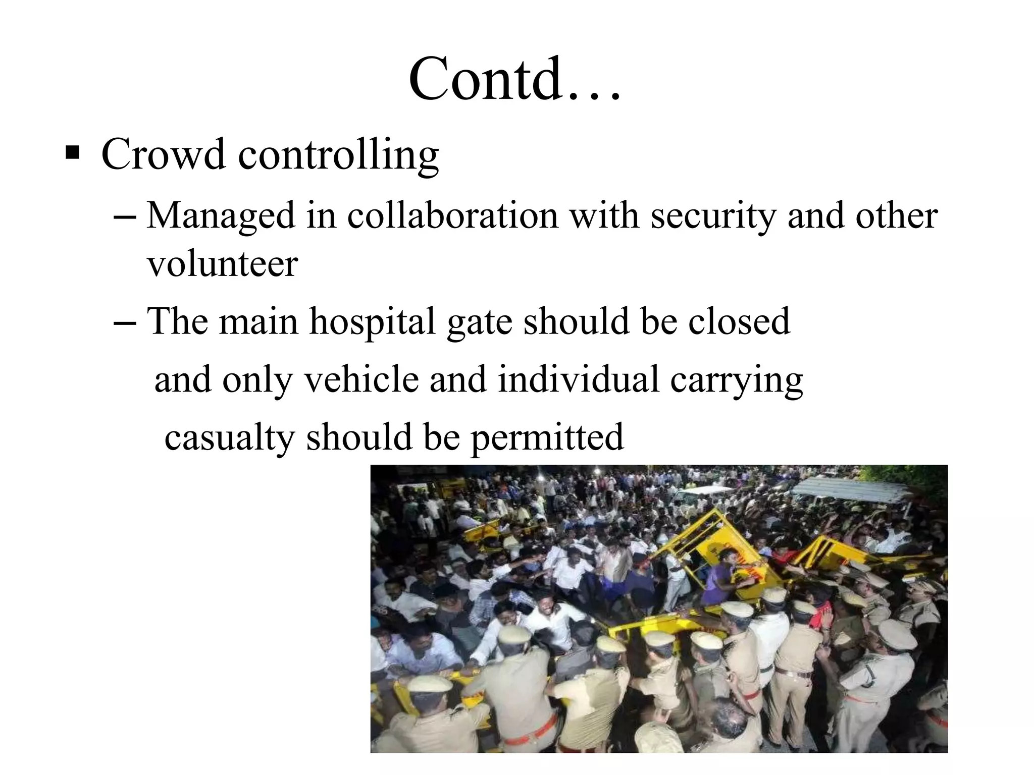 Disaster management in hospital setting | PPTX