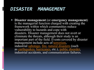 Disaster management | PPT