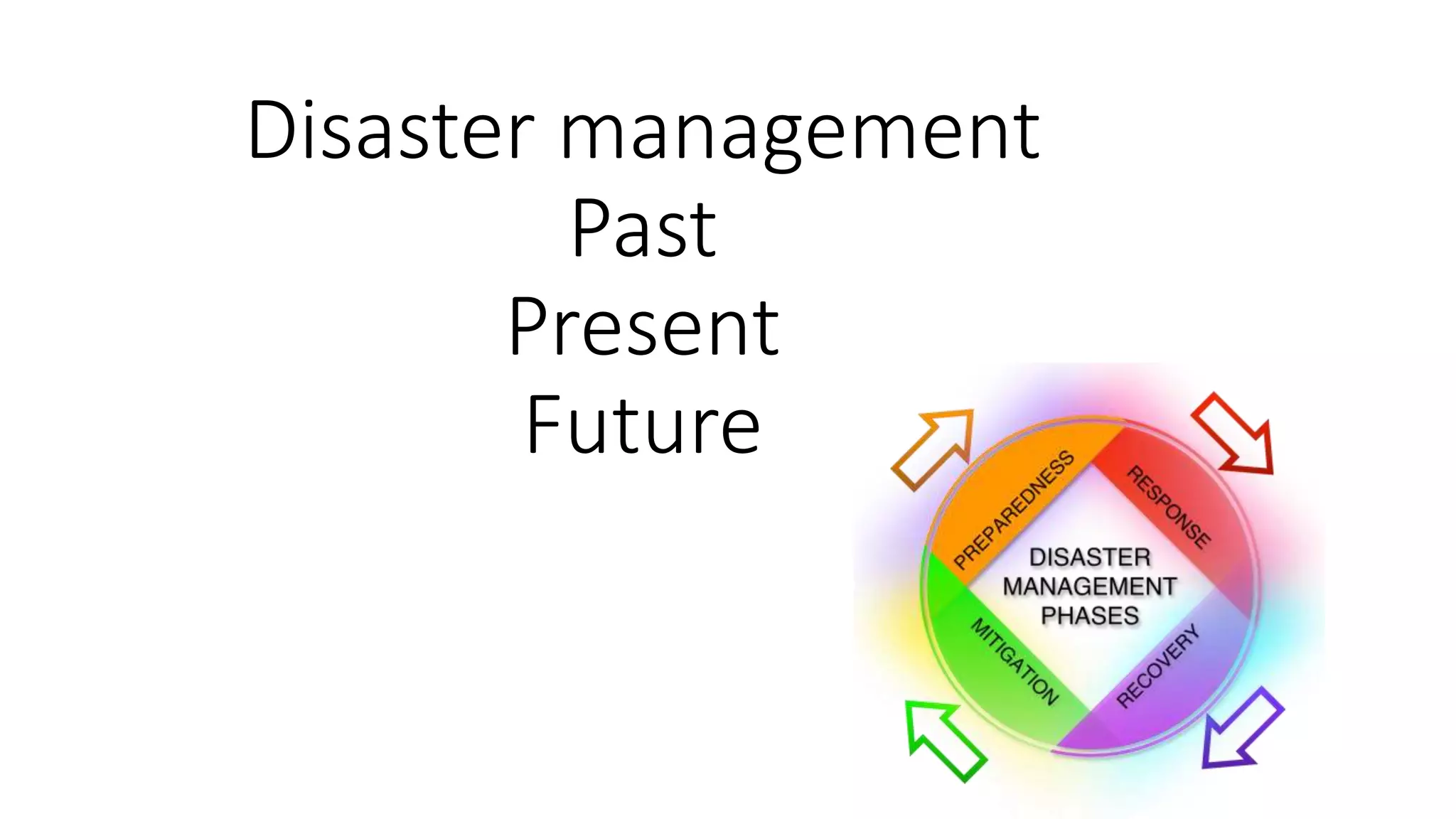 Disaster management Past, Present, and Future | PPTX