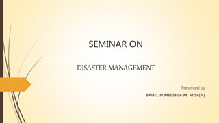 Disaster management | PPT