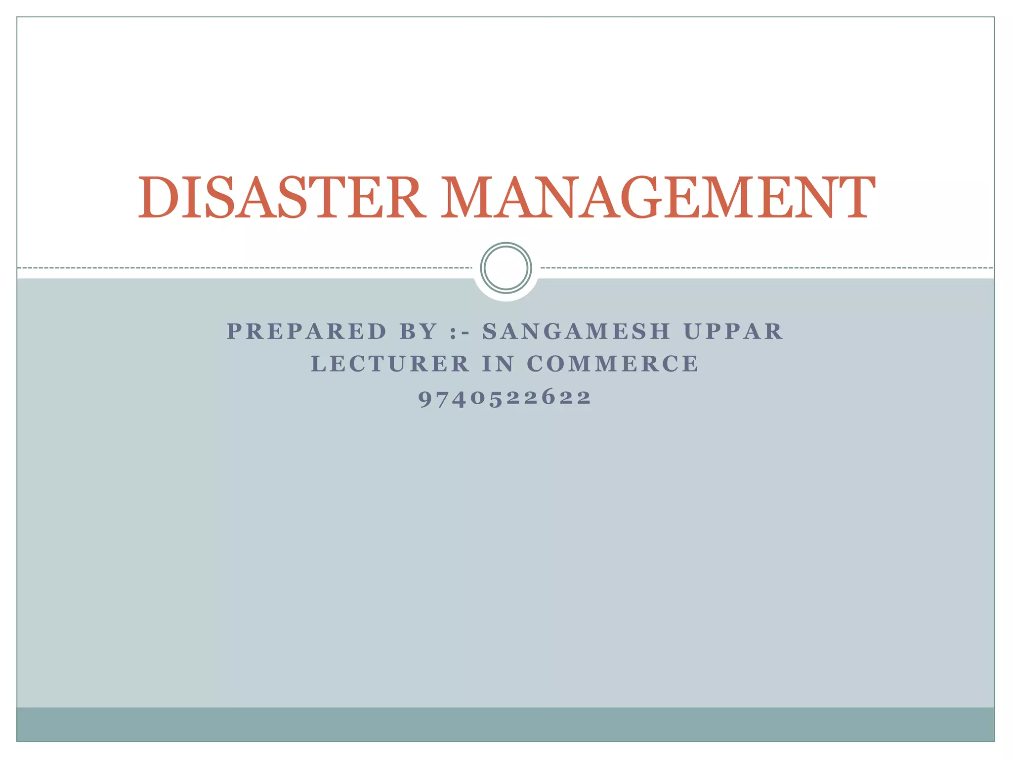 Disaster management | PPT