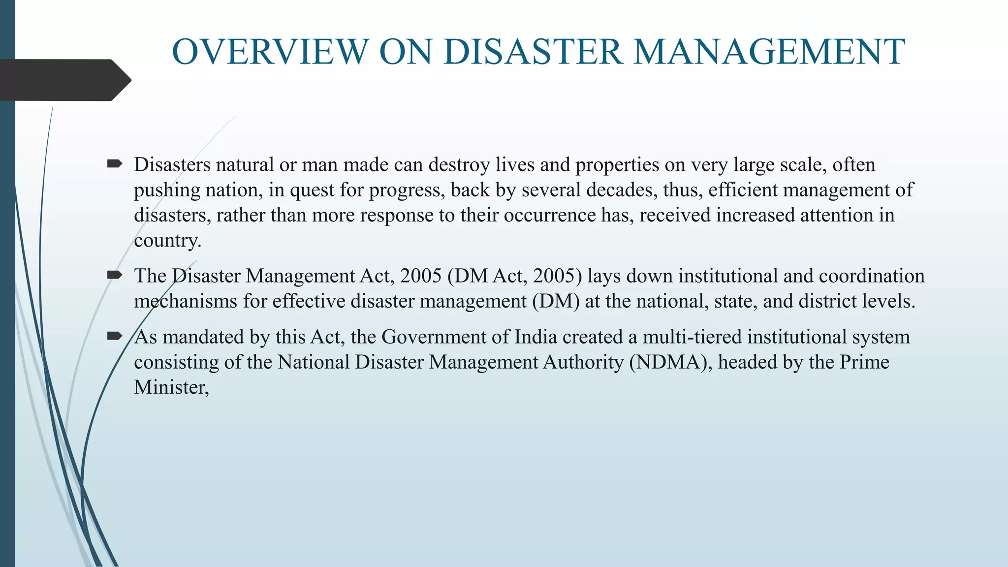 Disaster Management in india | PPTX