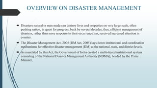 Disaster Management in india | PPT