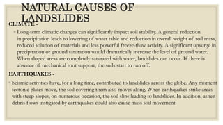 CAUSES AND EFFECTS OF LANDSLIDES | PPTX