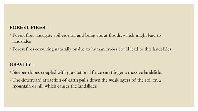 CAUSES AND EFFECTS OF LANDSLIDES | PPTX