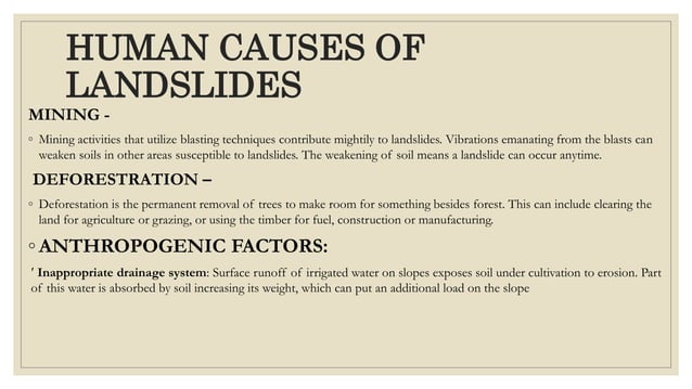 CAUSES AND EFFECTS OF LANDSLIDES | PPTX