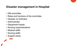 Disaster management - Nursing Management | PPTX