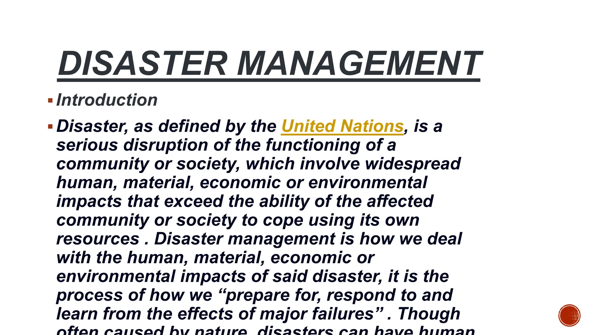 Disaster management.pptx class IX and XI | PPTX