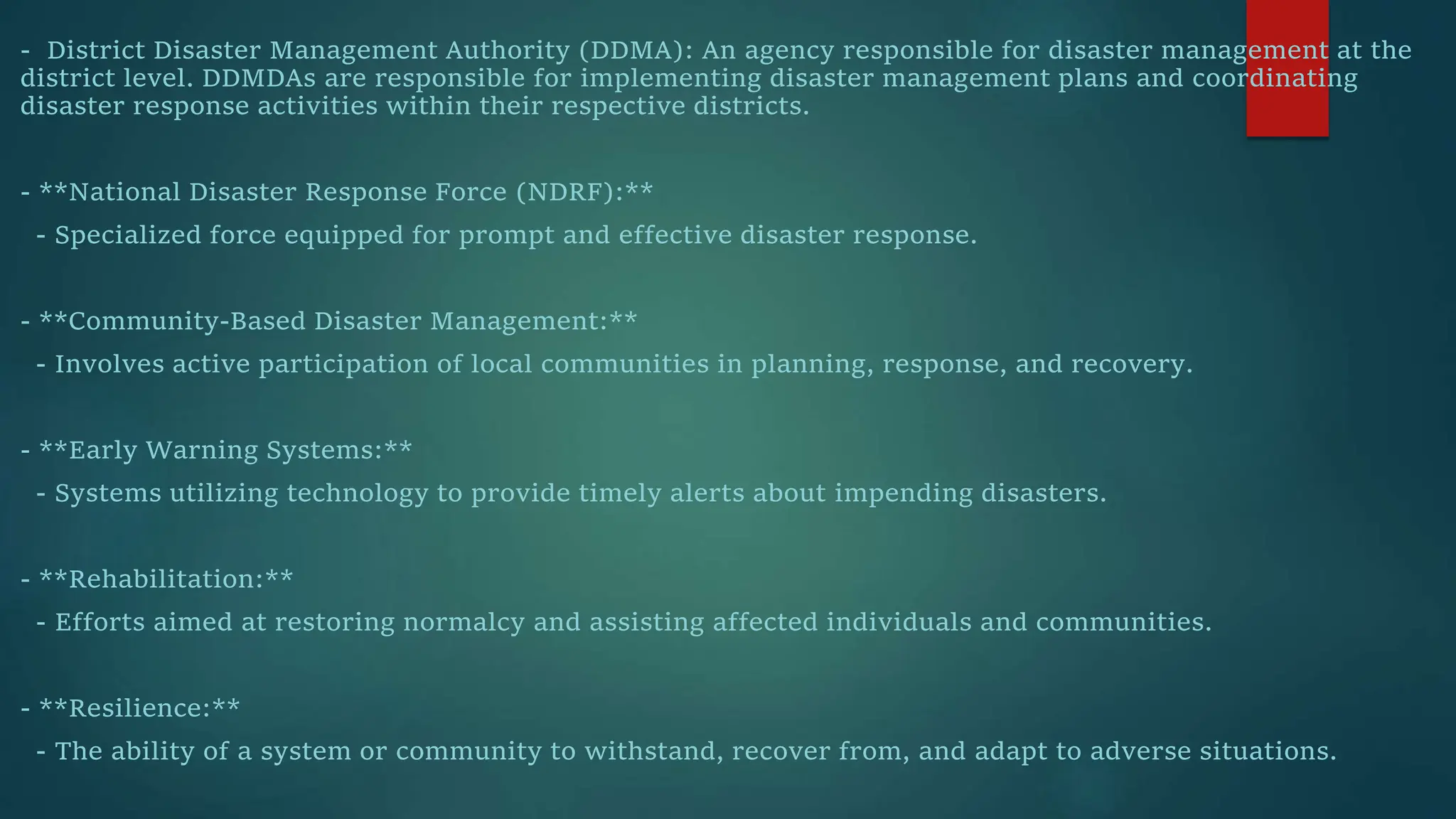 Program of Disaster Management in INdia. | PPTX
