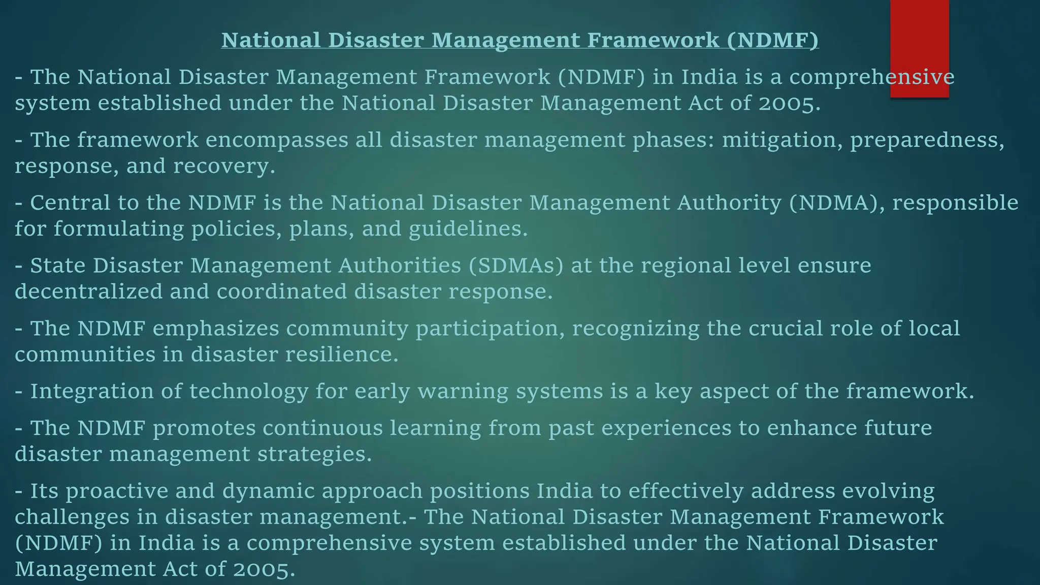 Program of Disaster Management in INdia. | PPTX