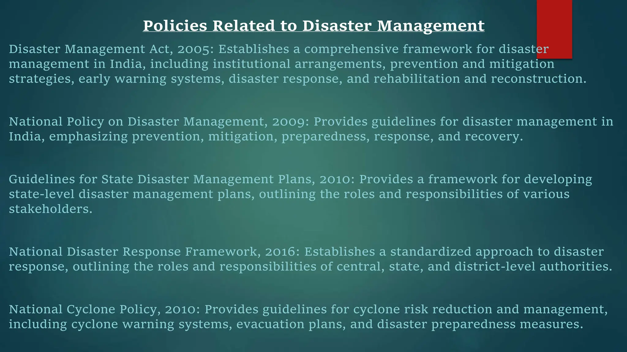 Program of Disaster Management in INdia. | PPTX