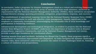 Program of Disaster Management in INdia. | PPTX