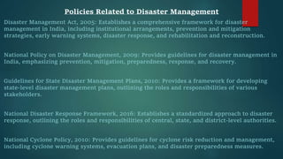 Program of Disaster Management in INdia. | PPT