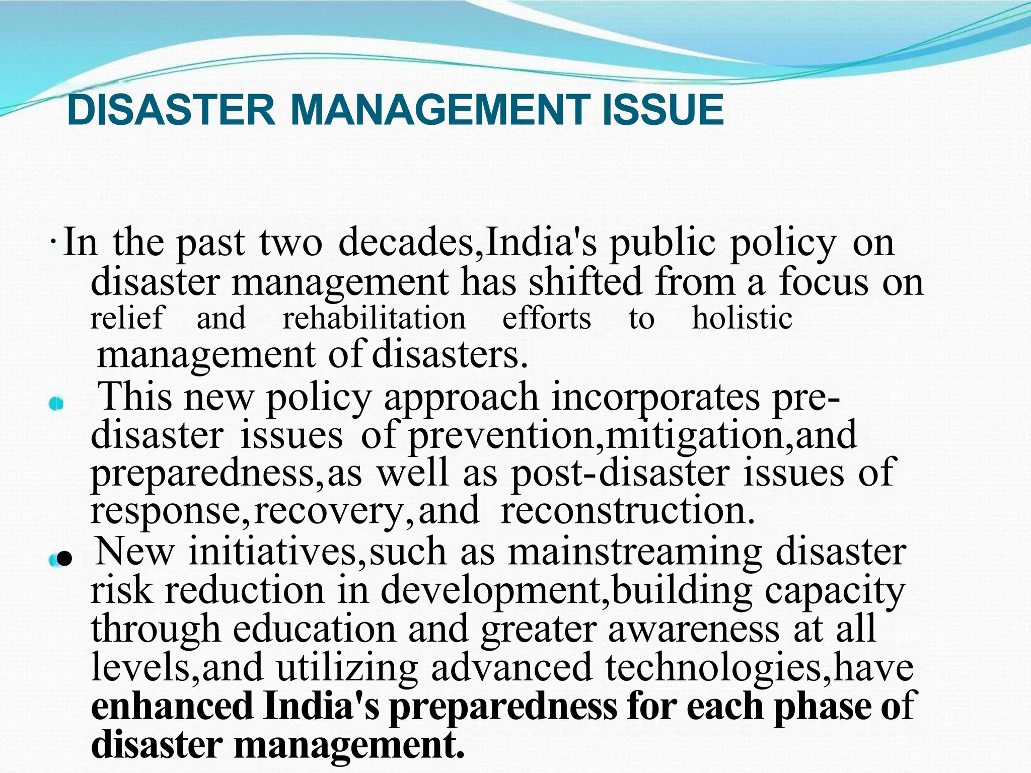 Disaster management and its effect - preparedness | PPTX