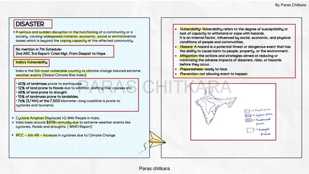 Disaster Management gs paper 3 studies upsc | PPT
