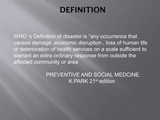 Disaster Management for Physiotherapy Students | PPTX
