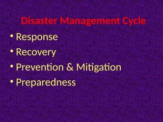 DISASTER MANAGEMENT, types, steps and much more | PPT