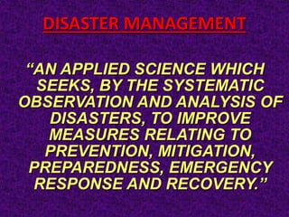 DISASTER MANAGEMENT types, steps necessary.pdf