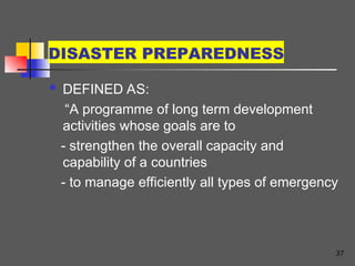 DISASTER MANAGEMENT- definition, types, cycleppt | PPT