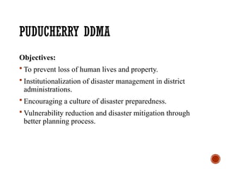 DISASTER MANAGEMENT framework & disasters in INdia | PPTX