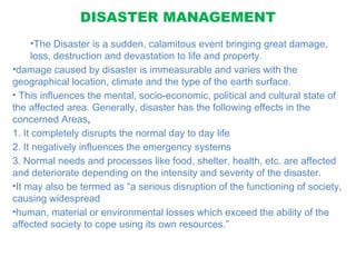 DISASTER MANAGEMENT it is to verify and to project | PPTX | Geology ...