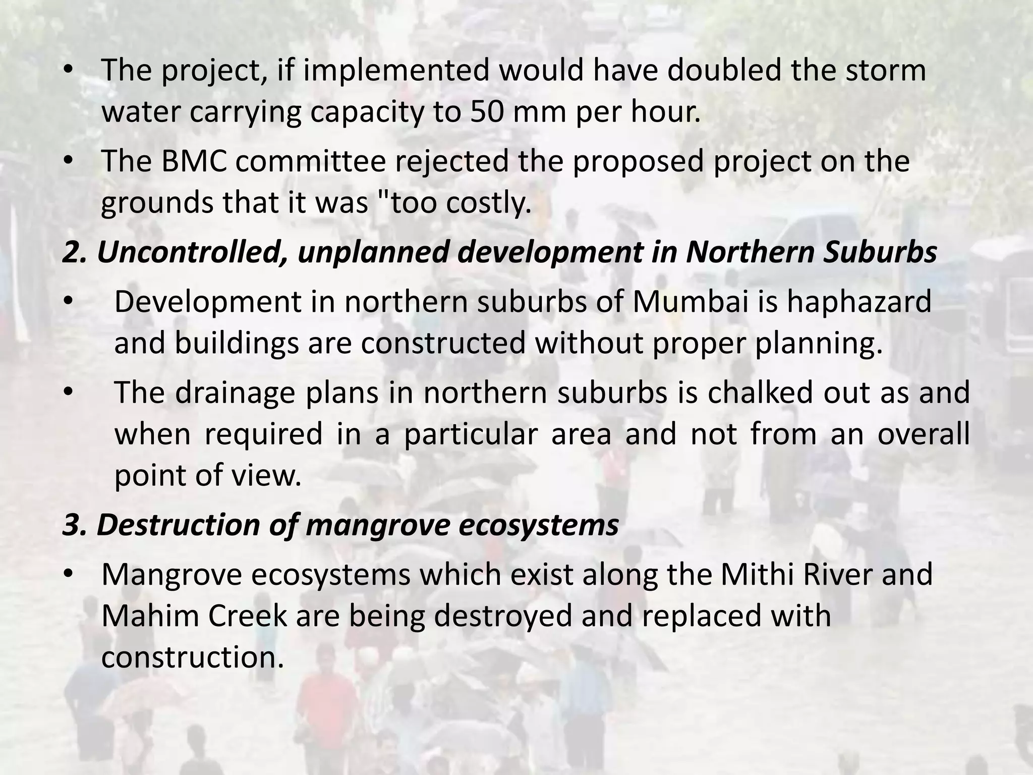 Disaster management- case study on 26 July 2005 Mumbai flood | PPTX