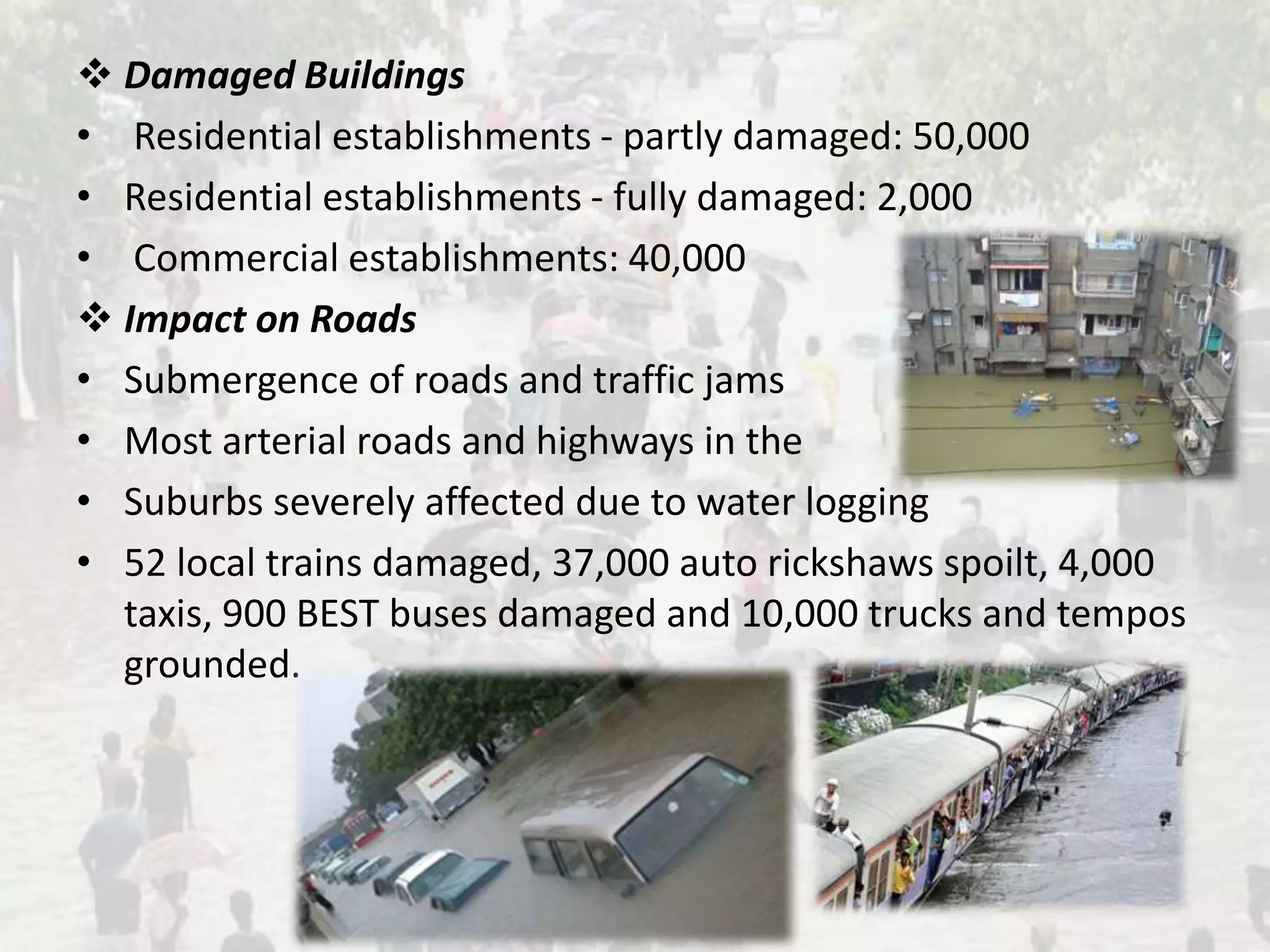 Disaster management- case study on 26 July 2005 Mumbai flood | PPTX