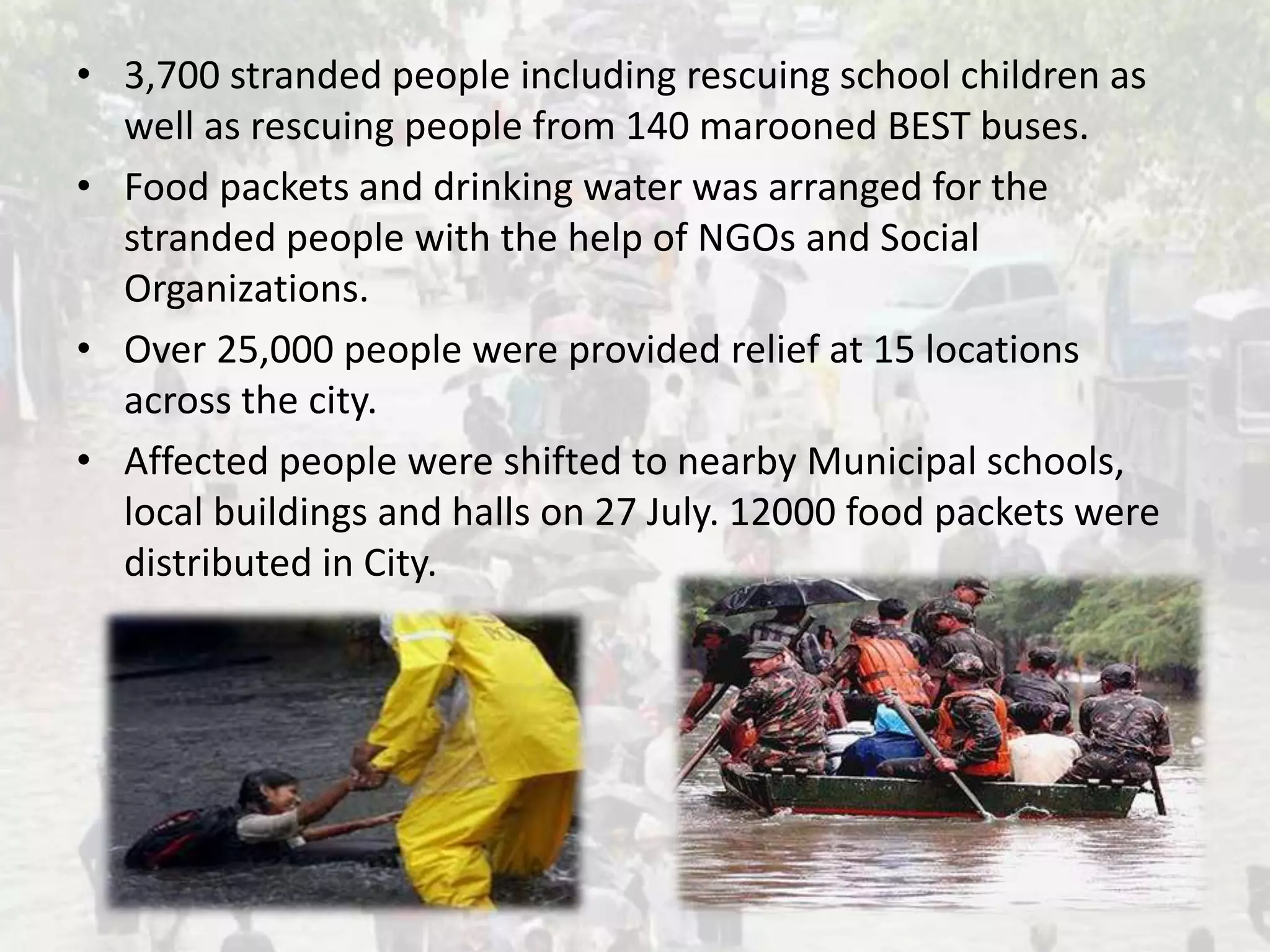 Disaster management- case study on 26 July 2005 Mumbai flood | PPTX